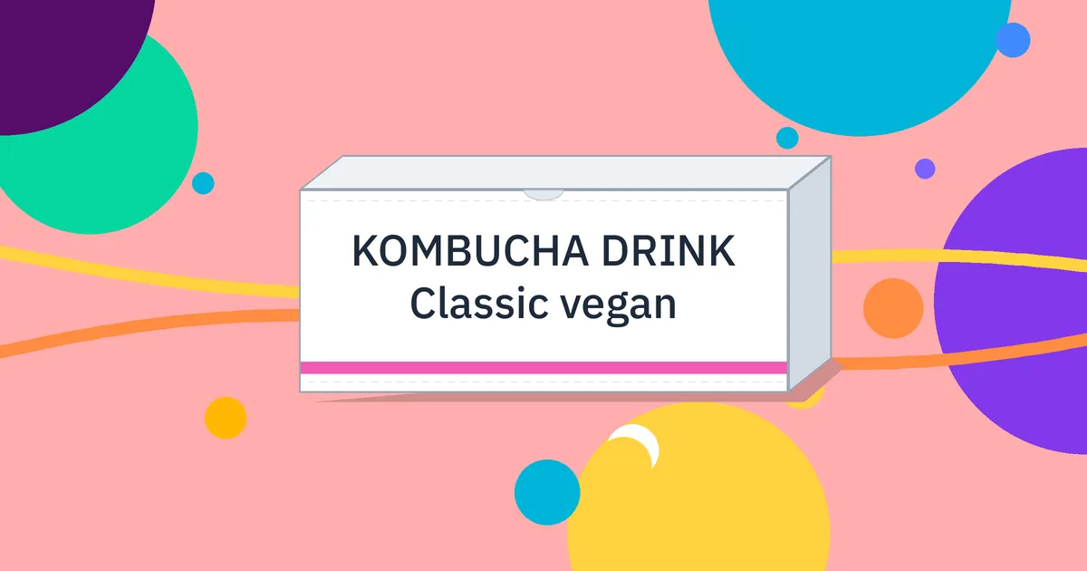 Symbolbild: Packung mit der Aufschrift KOMBUCHA DRINK Classic vegan (PZN 18099223) – Verfügbarkeit und Bezug in Apotheken in Frankfurt am Main