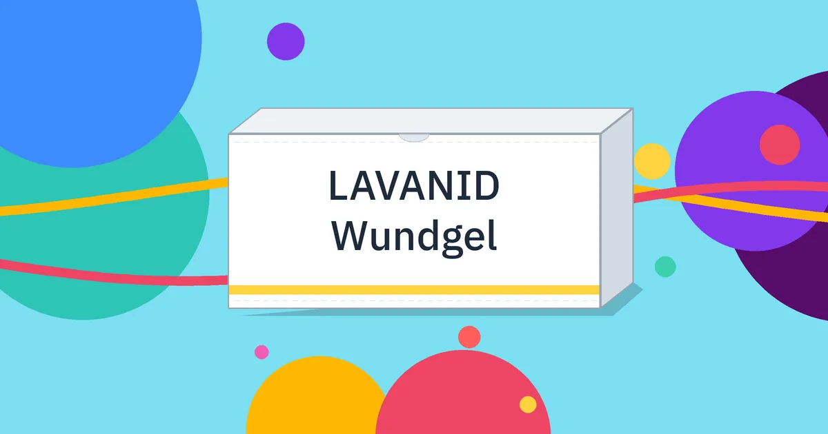 Symbolbild: Packung mit der Aufschrift LAVANID Wundgel (PZN 18303801) – Verfügbarkeit und Bezug in Apotheken in Frankfurt am Main