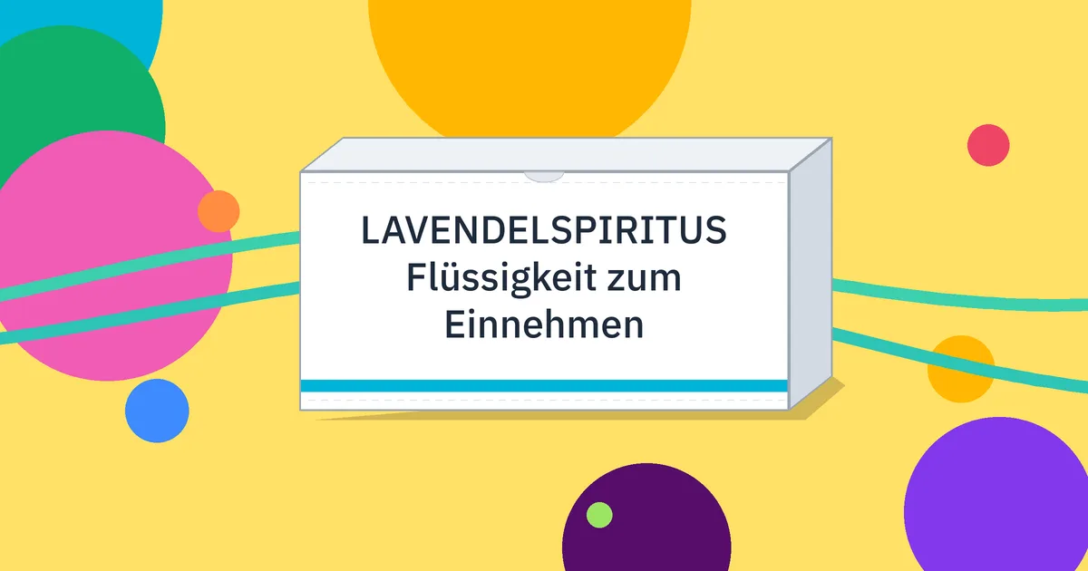 Symbolbild: Packung mit der Aufschrift LAVENDELSPIRITUS Flüssigkeit zum Einnehmen (PZN 15401360) – Verfügbarkeit und Bezug in Apotheken in Frankfurt am Main