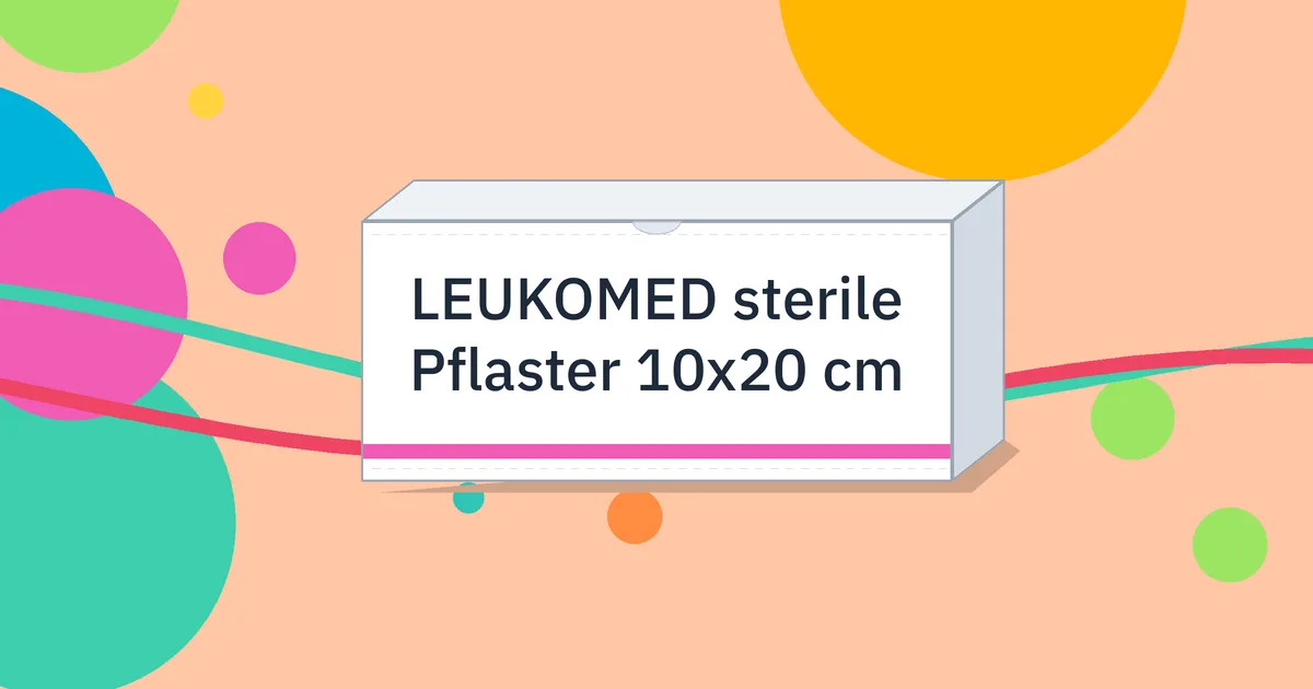 Symbolbild: Packung mit der Aufschrift LEUKOMED sterile Pflaster 10x20 cm (PZN 16002053) – Verfügbarkeit und Bezug in Apotheken in Frankfurt am Main