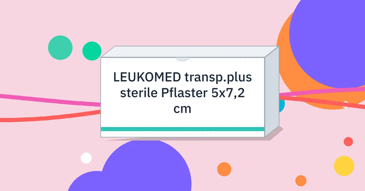 Symbolbild: Packung mit der Aufschrift LEUKOMED transp.plus sterile Pflaster 5x7,2 cm (PZN 01051040) – Verfügbarkeit und Bezug in Apotheken in Frankfurt am Main