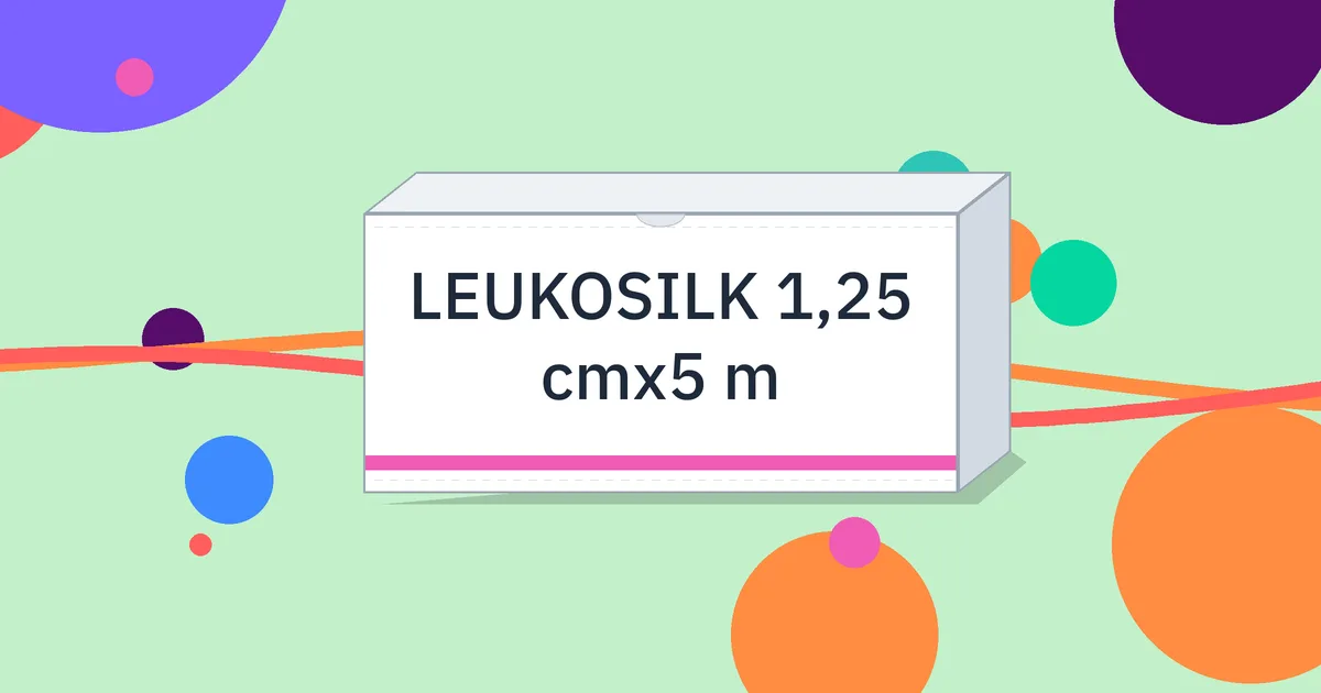 Symbolbild: Packung mit der Aufschrift LEUKOSILK 1,25 cmx5 m (PZN 19701567) – Verfügbarkeit und Bezug in Apotheken in Frankfurt am Main