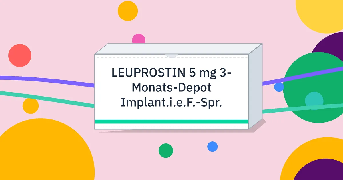 Symbolbild: Packung mit der Aufschrift LEUPROSTIN 5 mg 3-Monats-Depot Implant.i.e.F.-Spr. (PZN 19694100) – Verfügbarkeit und Bezug in Apotheken in Frankfurt am Main