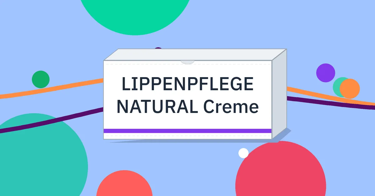 Symbolbild: Packung mit der Aufschrift LIPPENPFLEGE NATURAL Creme (PZN 19881049) – Verfügbarkeit und Bezug in Apotheken in Frankfurt am Main
