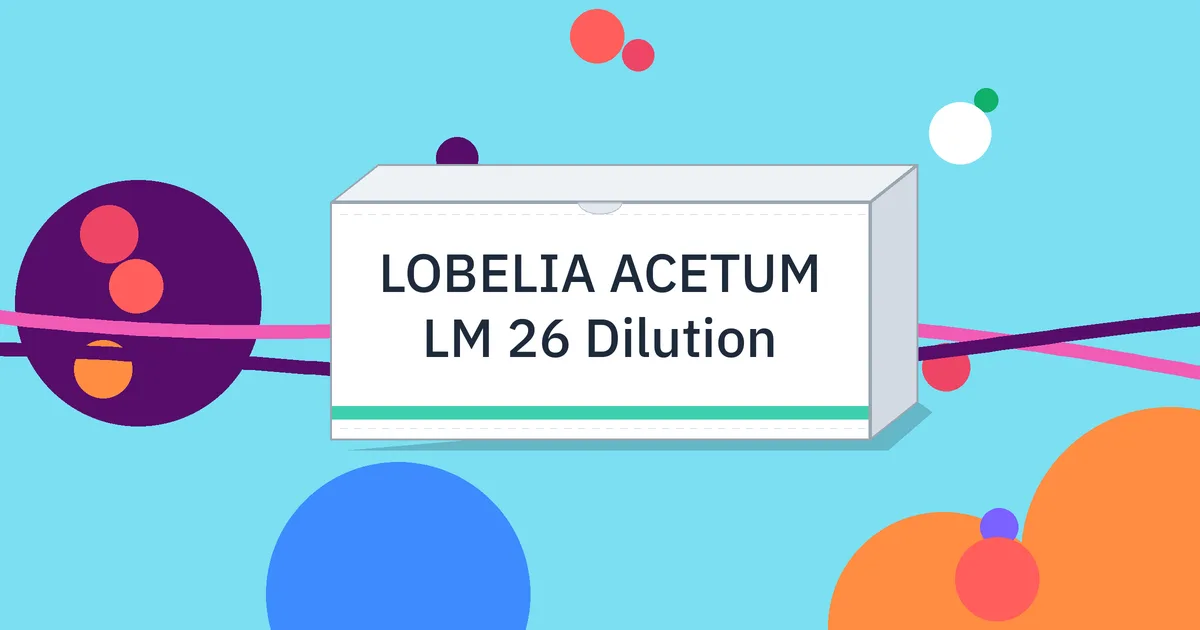 Symbolbild: Packung mit der Aufschrift LOBELIA ACETUM LM 26 Dilution (PZN 13532632) – Verfügbarkeit und Bezug in Apotheken in Frankfurt am Main