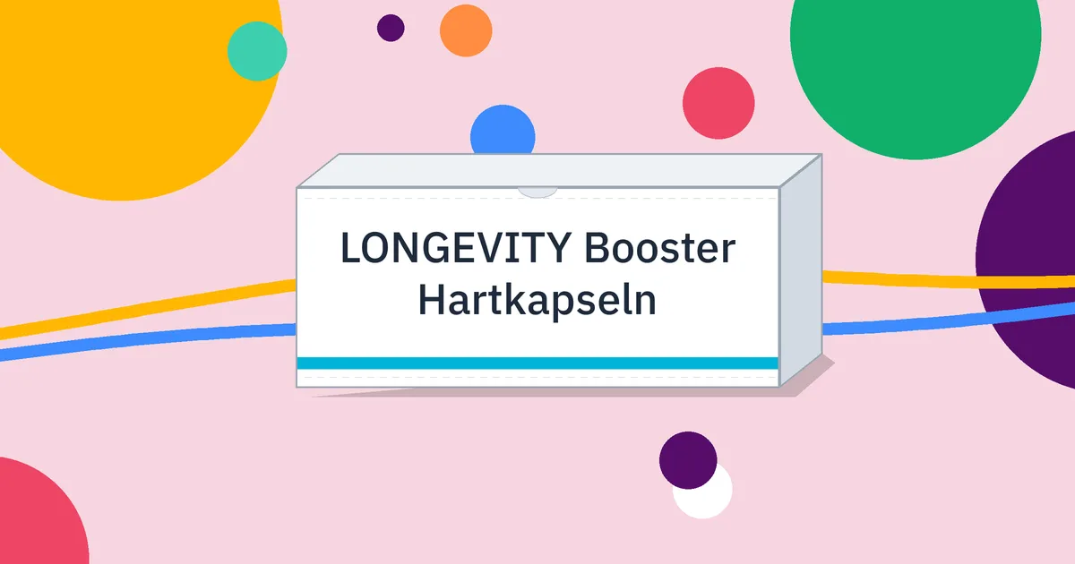Symbolbild: Packung mit der Aufschrift LONGEVITY Booster Hartkapseln (PZN 20061943) – Verfügbarkeit und Bezug in Apotheken in Frankfurt am Main