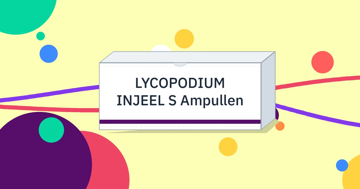 Symbolbild: Packung mit der Aufschrift LYCOPODIUM INJEEL S Ampullen (PZN 04563013) – Verfügbarkeit und Bezug in Apotheken in Frankfurt am Main