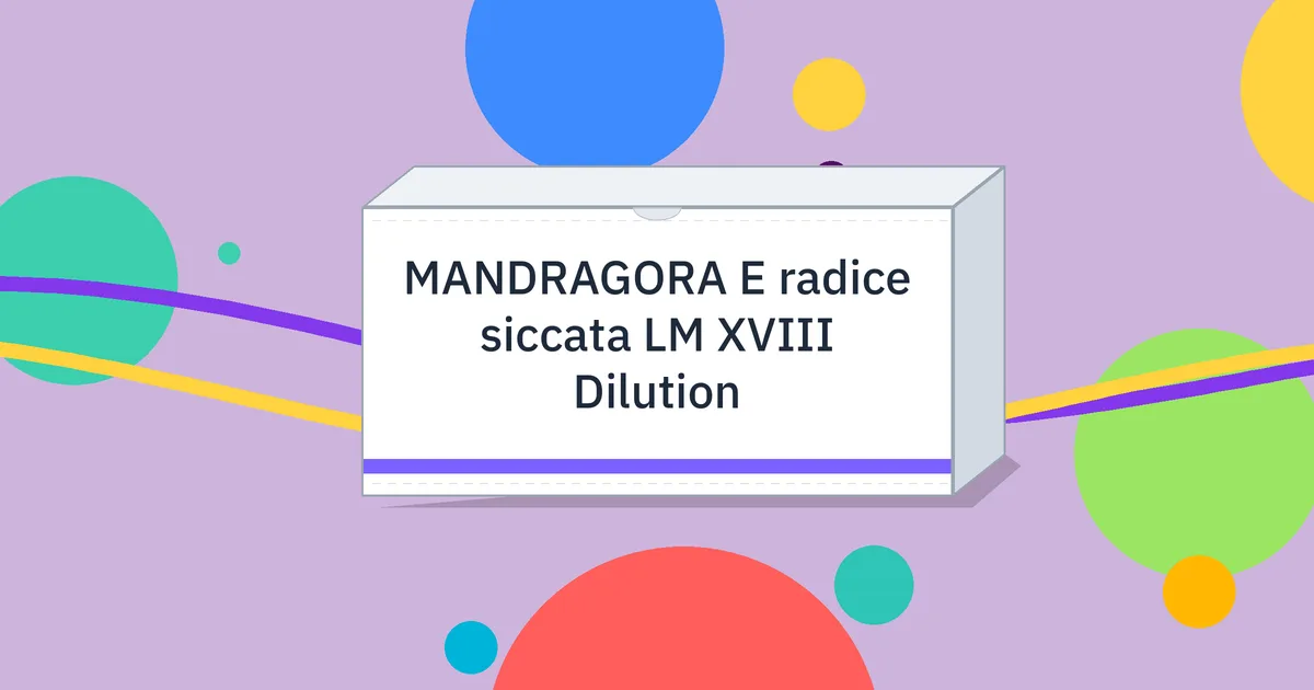 Symbolbild: Packung mit der Aufschrift MANDRAGORA E radice siccata LM XVIII Dilution (PZN 04496469) – Verfügbarkeit und Bezug in Apotheken in Frankfurt am Main