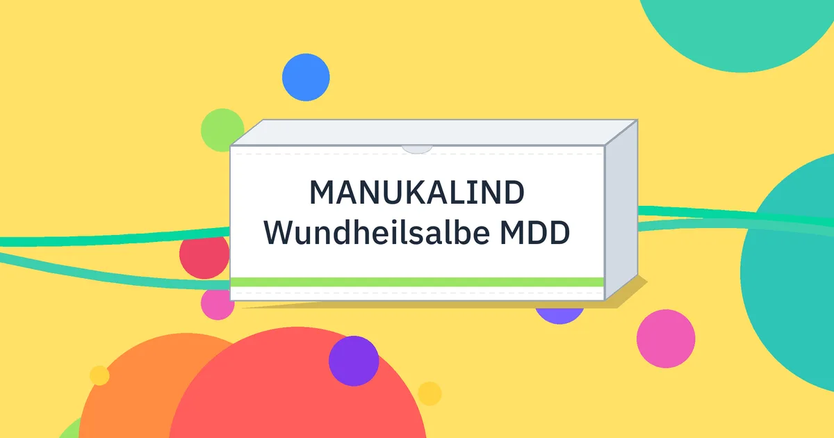 Symbolbild: Packung mit der Aufschrift MANUKALIND Wundheilsalbe MDD (PZN 20002001) – Verfügbarkeit und Bezug in Apotheken in Frankfurt am Main