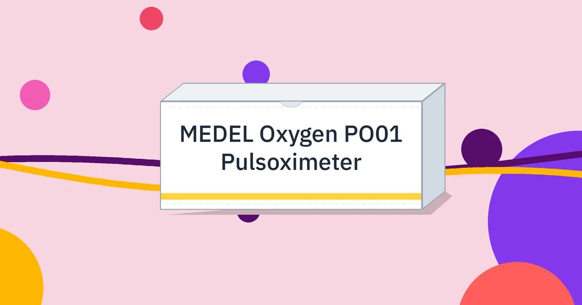Symbolbild: Packung mit der Aufschrift MEDEL Oxygen PO01 Pulsoximeter (PZN 16897558) – Verfügbarkeit und Bezug in Apotheken in Frankfurt am Main