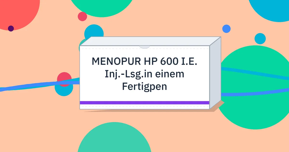 Symbolbild: Packung mit der Aufschrift MENOPUR HP 600 I.E. Inj.-Lsg.in einem Fertigpen (PZN 19307304) – Verfügbarkeit und Bezug in Apotheken in Frankfurt am Main