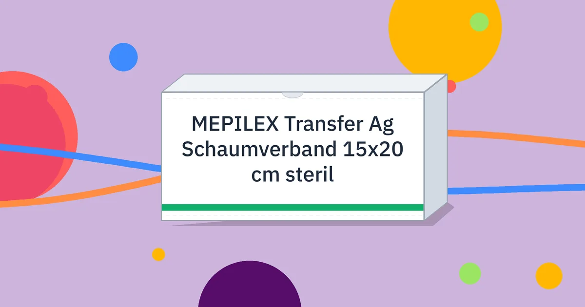 Symbolbild: Packung mit der Aufschrift MEPILEX Transfer Ag Schaumverband 15x20 cm steril (PZN 15419242) – Verfügbarkeit und Bezug in Apotheken in Frankfurt am Main