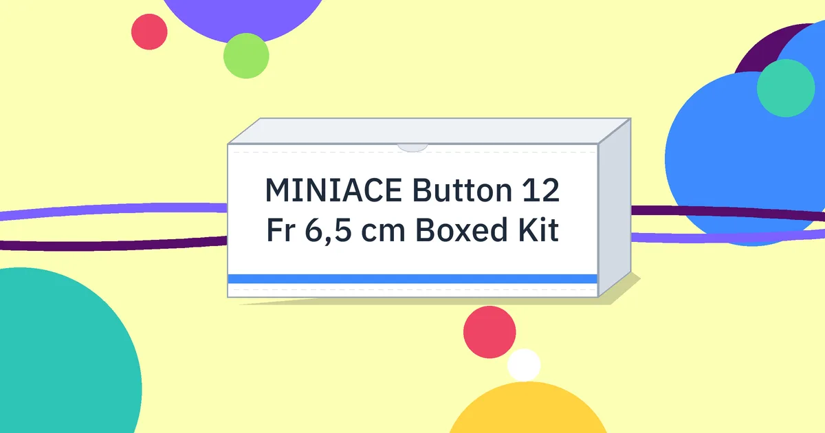 Symbolbild: Packung mit der Aufschrift MINIACE Button 12 Fr 6,5 cm Boxed Kit (PZN 16953742) – Verfügbarkeit und Bezug in Apotheken in Frankfurt am Main