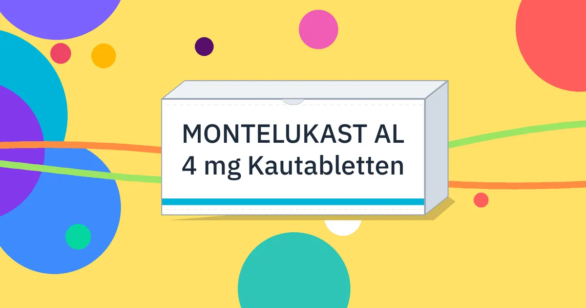 Symbolbild: Packung mit der Aufschrift MONTELUKAST AL 4 mg Kautabletten (PZN 09718408) – Verfügbarkeit und Bezug in Apotheken in Frankfurt am Main