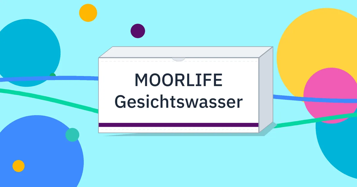 Symbolbild: Packung mit der Aufschrift MOORLIFE Gesichtswasser (PZN 01455984) – Verfügbarkeit und Bezug in Apotheken in Frankfurt am Main