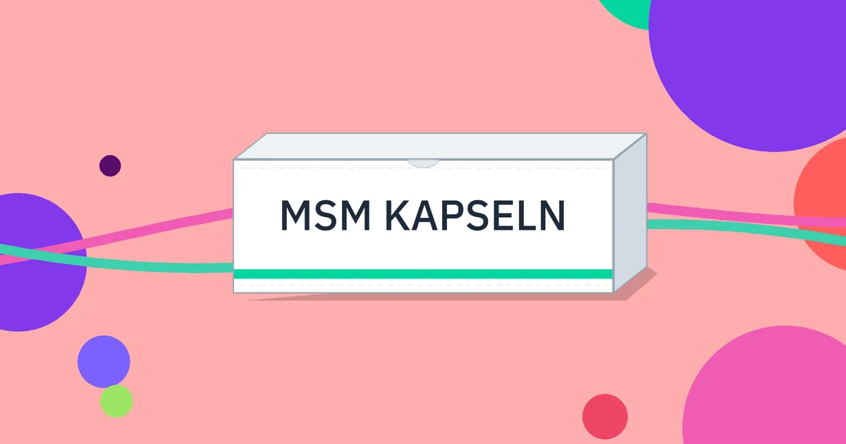 Symbolbild: Packung mit der Aufschrift MSM KAPSELN (PZN 18743204) – Verfügbarkeit und Bezug in Apotheken in Frankfurt am Main