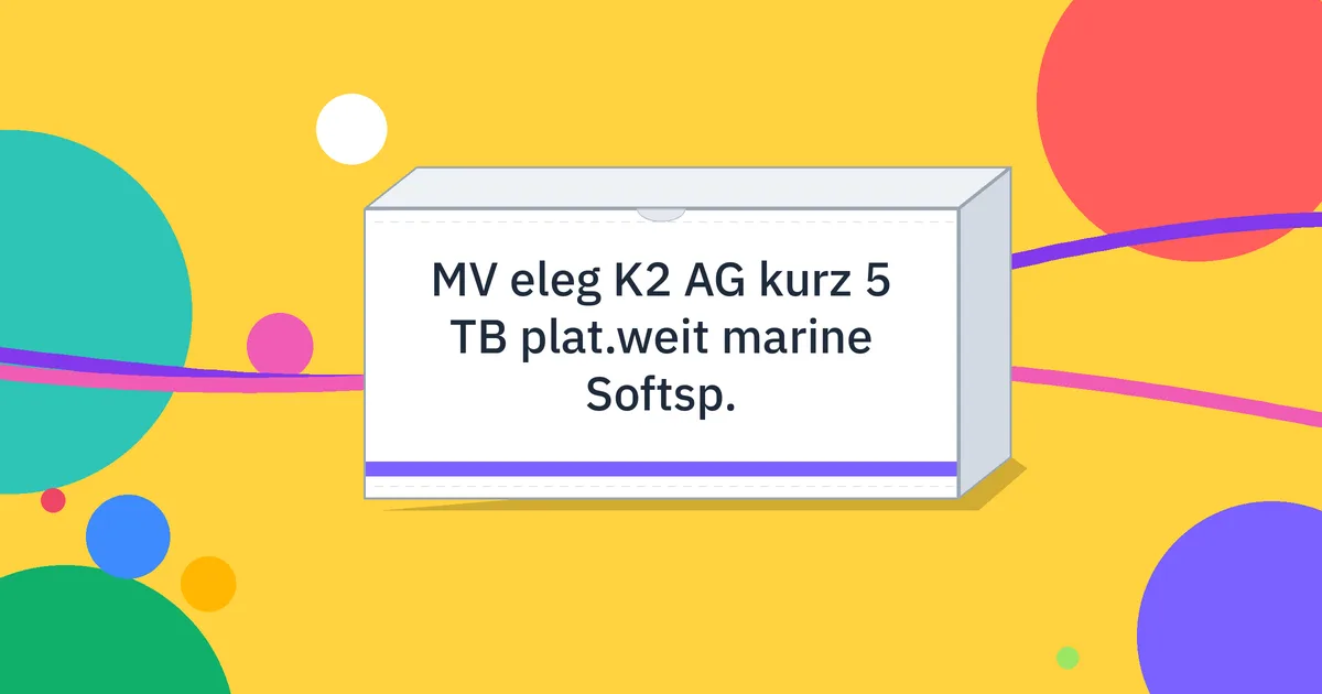 Symbolbild: Packung mit der Aufschrift MV eleg K2 AG kurz 5 TB plat.weit marine Softsp. (PZN 14605623) – Verfügbarkeit und Bezug in Apotheken in Frankfurt am Main