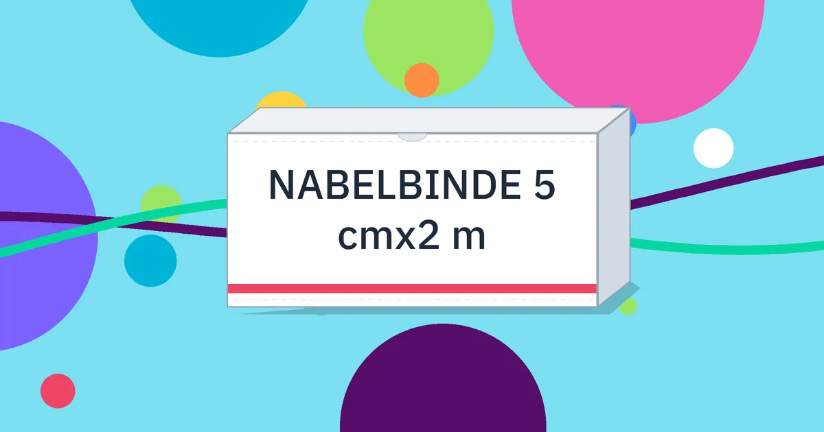 Symbolbild: Packung mit der Aufschrift NABELBINDE 5 cmx2 m (PZN 01720825) – Verfügbarkeit und Bezug in Apotheken in Frankfurt am Main