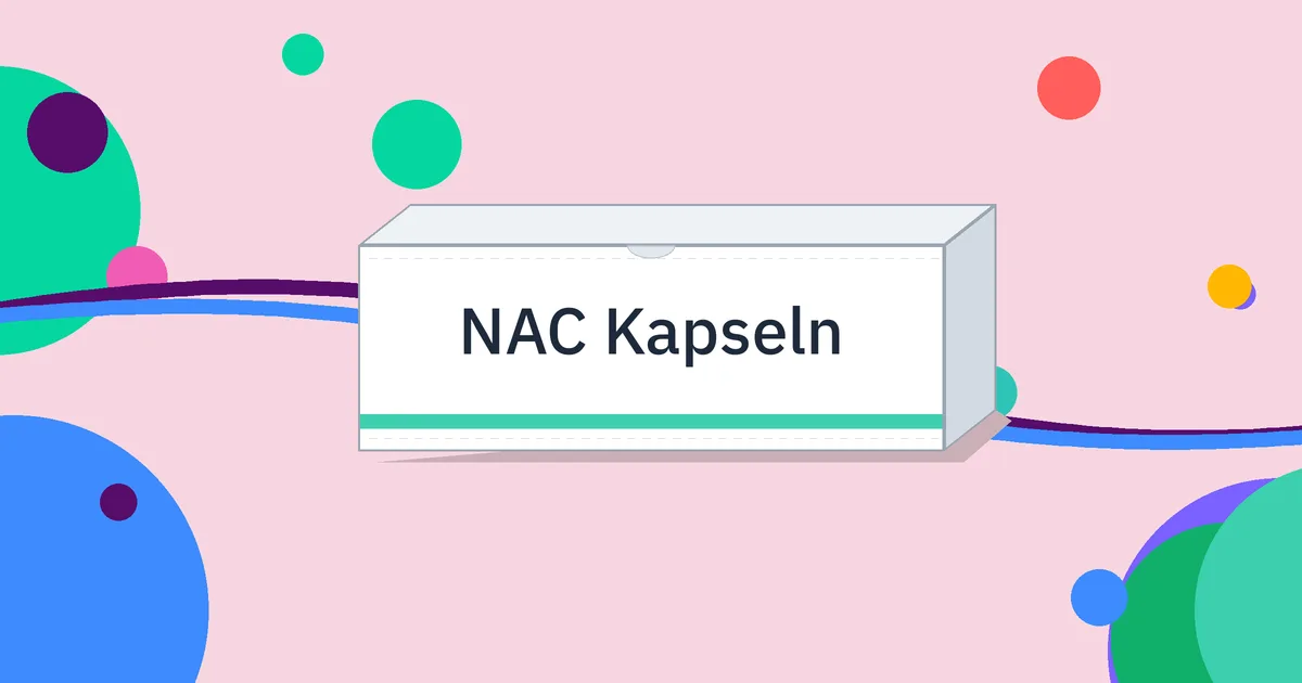 Symbolbild: Packung mit der Aufschrift NAC Kapseln (PZN 19679603) – Verfügbarkeit und Bezug in Apotheken in Frankfurt am Main