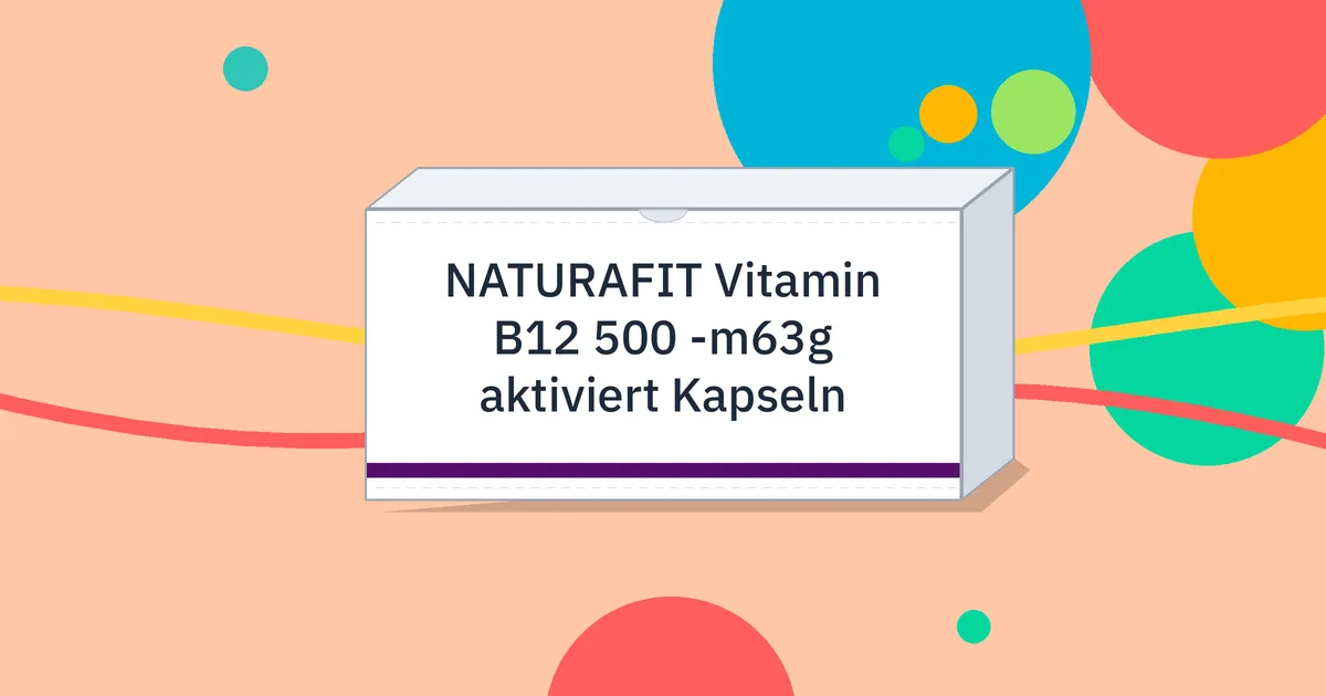 Symbolbild: Packung mit der Aufschrift NATURAFIT Vitamin B12 500 -m63g aktiviert Kapseln (PZN 12516401) – Verfügbarkeit und Bezug in Apotheken in Frankfurt am Main
