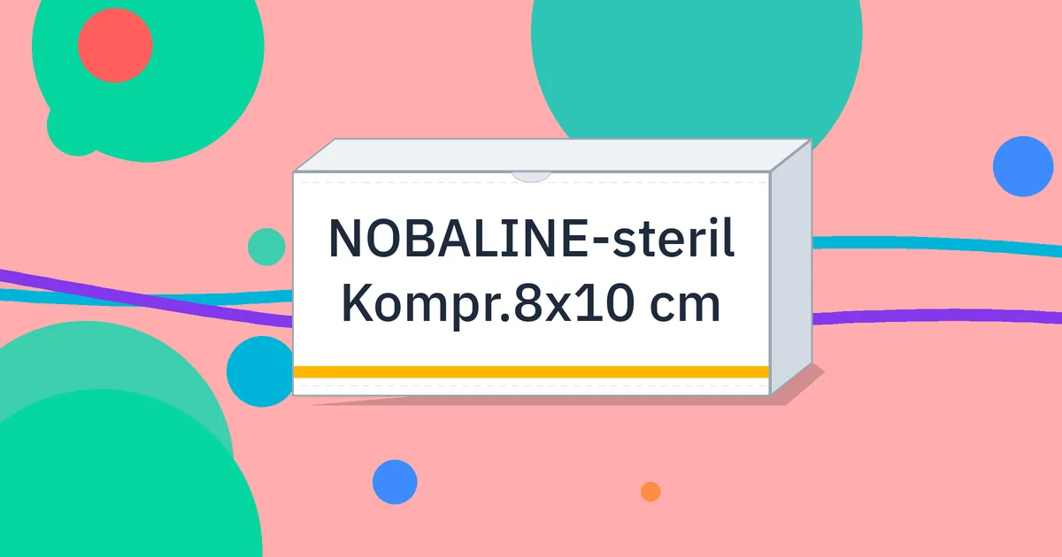 Symbolbild: Packung mit der Aufschrift NOBALINE-steril Kompr.8x10 cm (PZN 07099059) – Verfügbarkeit und Bezug in Apotheken in Frankfurt am Main