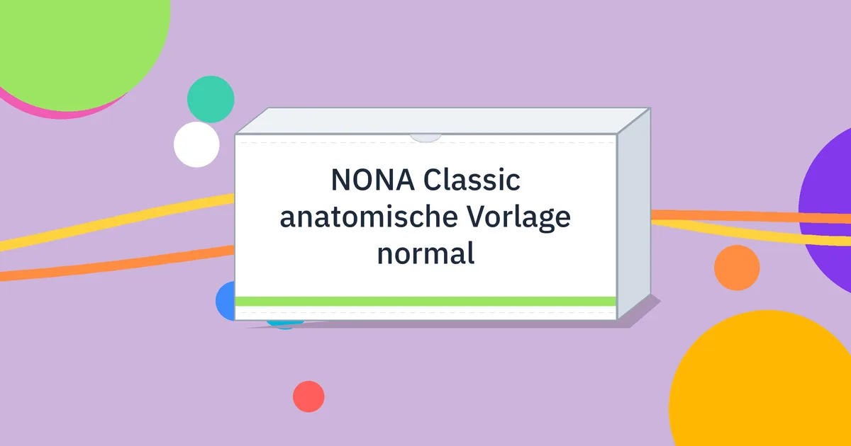 Symbolbild: Packung mit der Aufschrift NONA Classic anatomische Vorlage normal (PZN 12538093) – Verfügbarkeit und Bezug in Apotheken in Frankfurt am Main