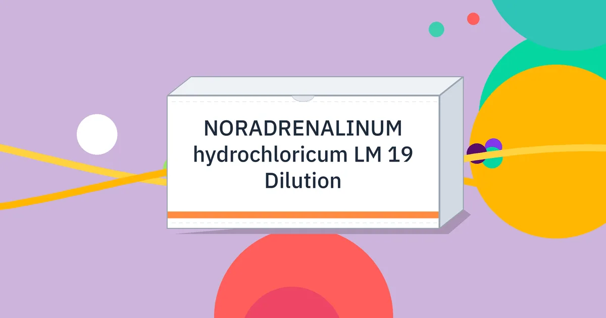 Symbolbild: Packung mit der Aufschrift NORADRENALINUM hydrochloricum LM 19 Dilution (PZN 13620112) – Verfügbarkeit und Bezug in Apotheken in Frankfurt am Main