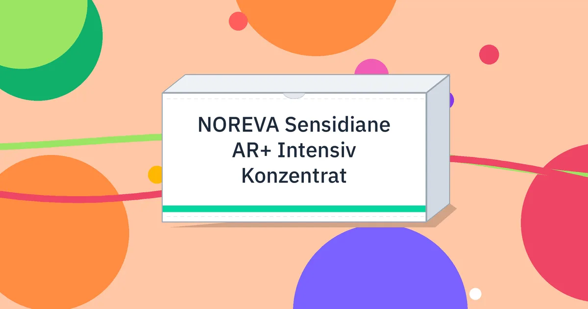 Symbolbild: Packung mit der Aufschrift NOREVA Sensidiane AR+ Intensiv Konzentrat (PZN 18380960) – Verfügbarkeit und Bezug in Apotheken in Frankfurt am Main
