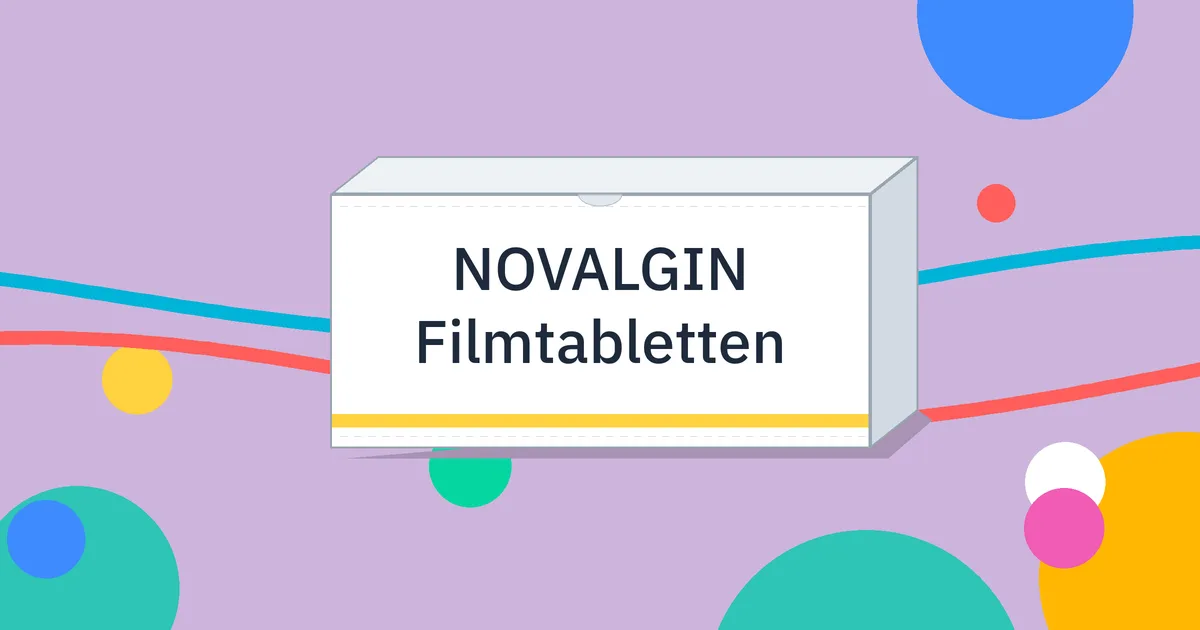 Symbolbild: Packung mit der Aufschrift NOVALGIN Filmtabletten (PZN 01599654) – Verfügbarkeit und Bezug in Apotheken in Frankfurt am Main