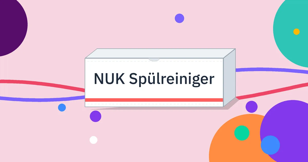 Symbolbild: Packung mit der Aufschrift NUK Spülreiniger (PZN 17541674) – Verfügbarkeit und Bezug in Apotheken in Frankfurt am Main
