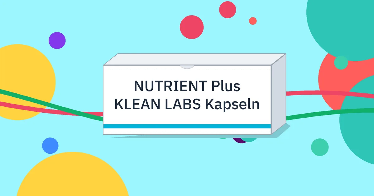 Symbolbild: Packung mit der Aufschrift NUTRIENT Plus KLEAN LABS Kapseln (PZN 09745316) – Verfügbarkeit und Bezug in Apotheken in Frankfurt am Main