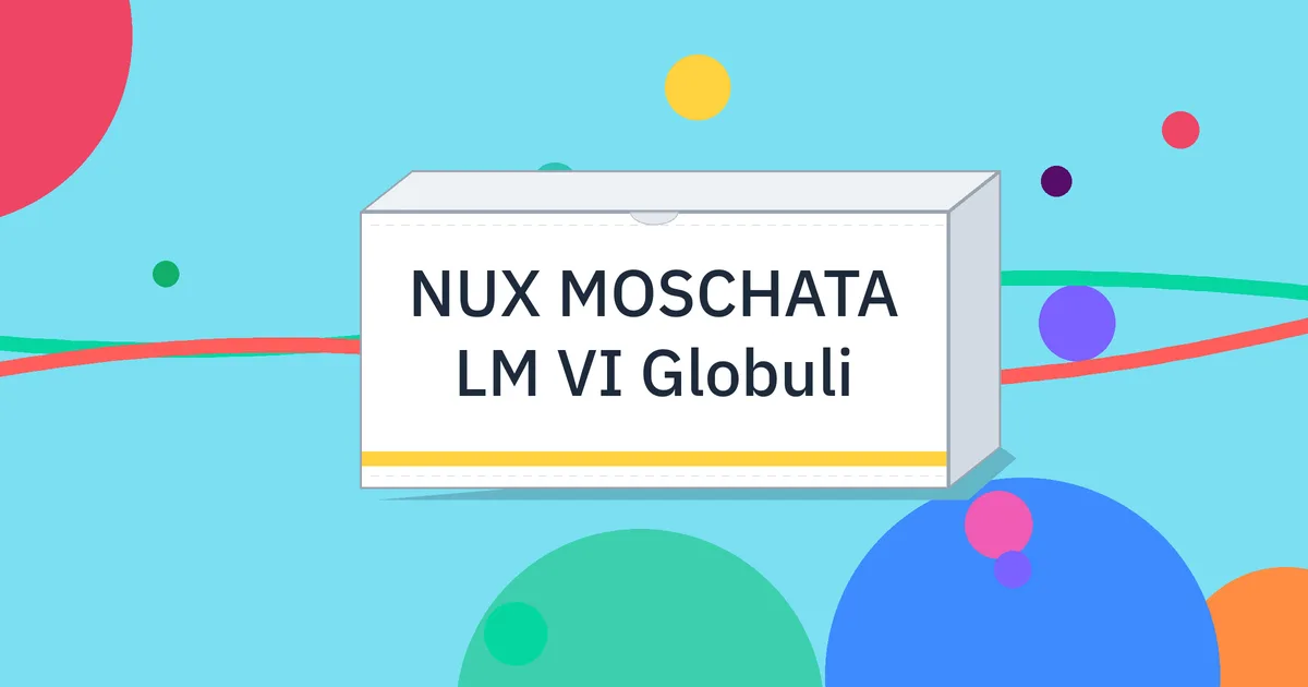 Symbolbild: Packung mit der Aufschrift NUX MOSCHATA LM VI Globuli (PZN 02659832) – Verfügbarkeit und Bezug in Apotheken in Frankfurt am Main