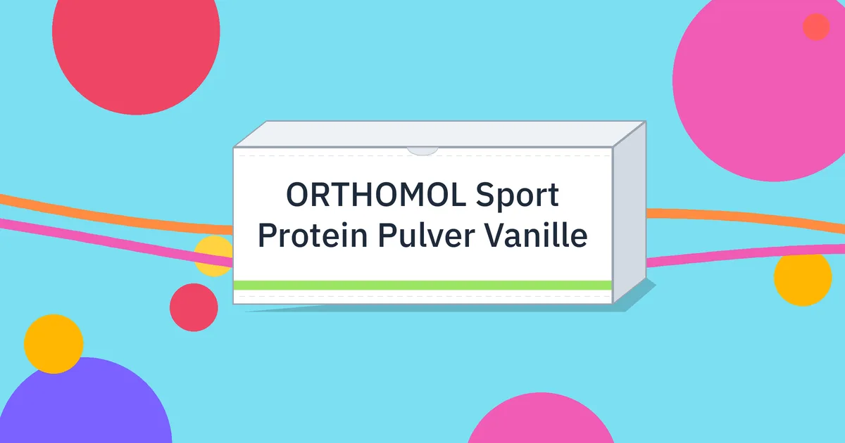 Symbolbild: Packung mit der Aufschrift ORTHOMOL Sport Protein Pulver Vanille (PZN 18849658) – Verfügbarkeit und Bezug in Apotheken in Frankfurt am Main