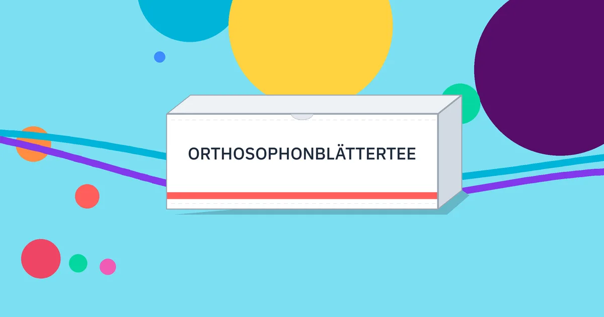 Symbolbild: Packung mit der Aufschrift ORTHOSOPHONBLÄTTERTEE (PZN 00430284) – Verfügbarkeit und Bezug in Apotheken in Frankfurt am Main