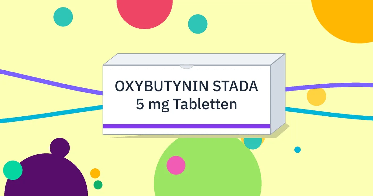 Symbolbild: Packung mit der Aufschrift OXYBUTYNIN STADA 5 mg Tabletten (PZN 00080275) – Verfügbarkeit und Bezug in Apotheken in Frankfurt am Main