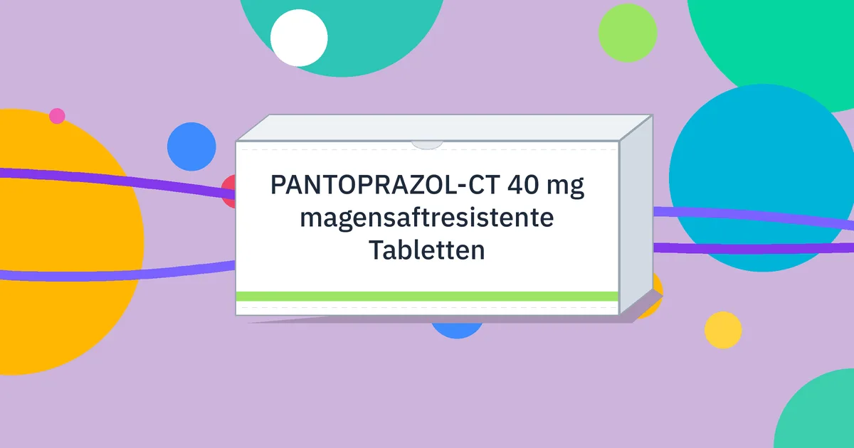 Symbolbild: Packung mit der Aufschrift PANTOPRAZOL-CT 40 mg magensaftresistente Tabletten (PZN 01272189) – Verfügbarkeit und Bezug in Apotheken in Frankfurt am Main