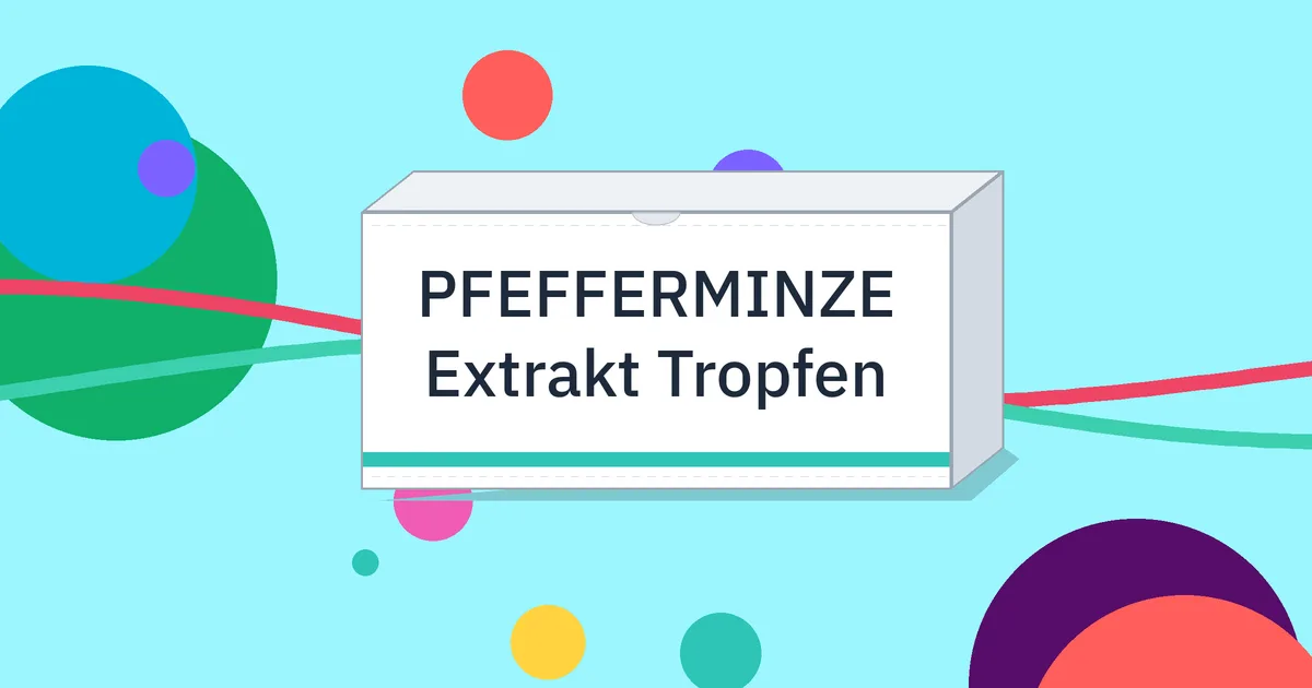 Symbolbild: Packung mit der Aufschrift PFEFFERMINZE Extrakt Tropfen (PZN 20211673) – Verfügbarkeit und Bezug in Apotheken in Frankfurt am Main