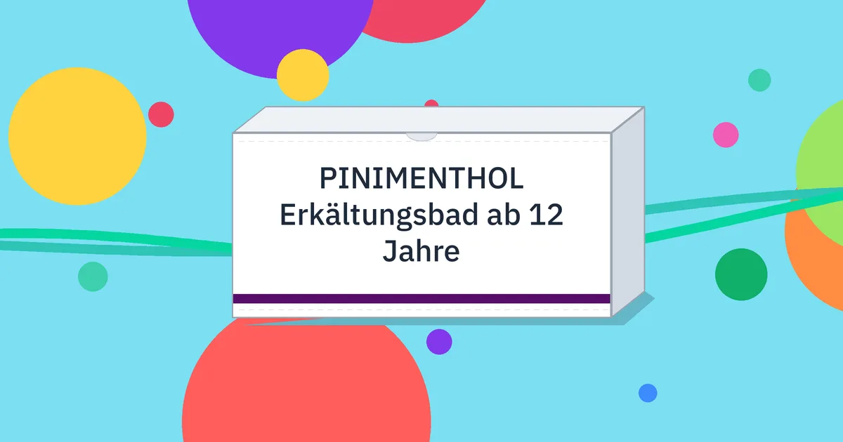 Symbolbild: Packung mit der Aufschrift PINIMENTHOL Erkältungsbad ab 12 Jahre (PZN 13515237) – Verfügbarkeit und Bezug in Apotheken in Frankfurt am Main