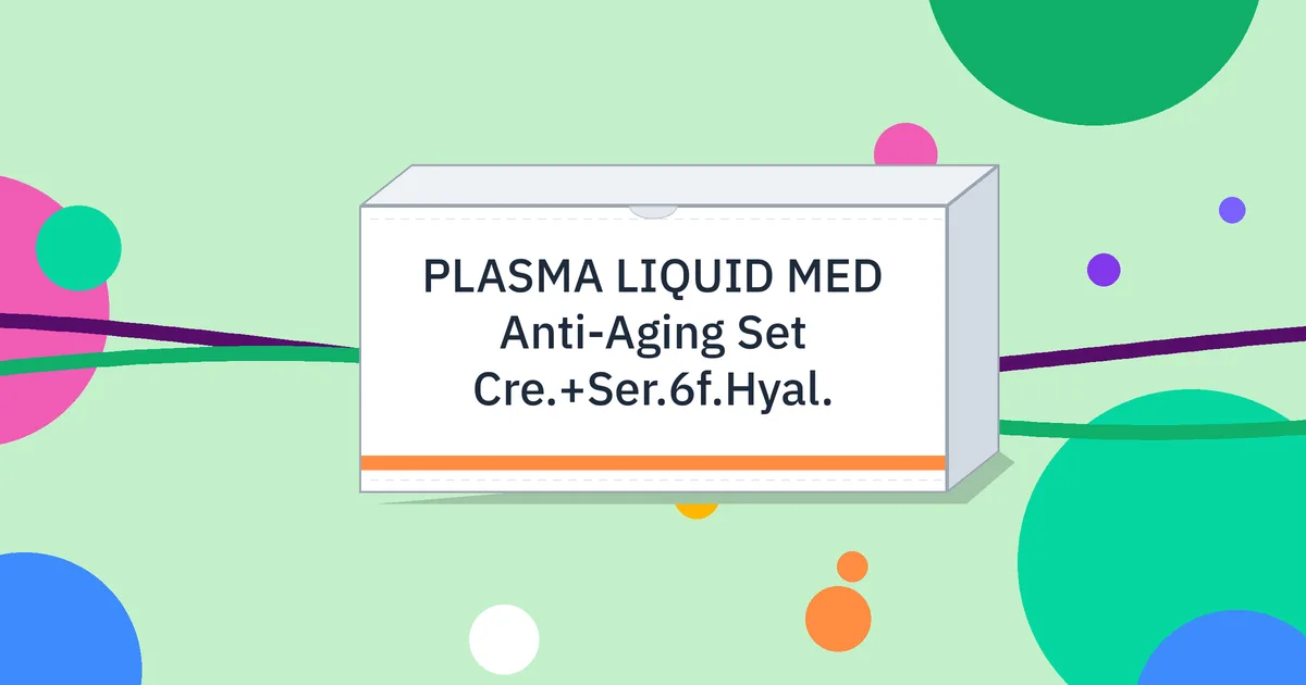 Symbolbild: Packung mit der Aufschrift PLASMA LIQUID MED Anti-Aging Set Cre.+Ser.6f.Hyal. (PZN 18086321) – Verfügbarkeit und Bezug in Apotheken in Frankfurt am Main