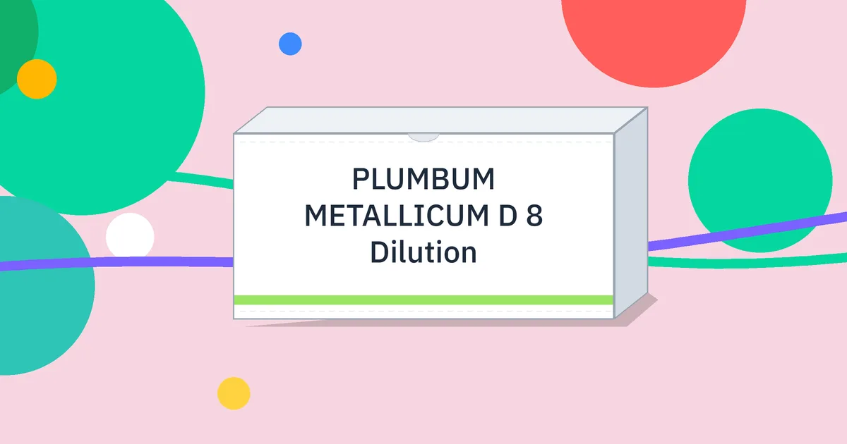 Symbolbild: Packung mit der Aufschrift PLUMBUM METALLICUM D 8 Dilution (PZN 02122434) – Verfügbarkeit und Bezug in Apotheken in Frankfurt am Main