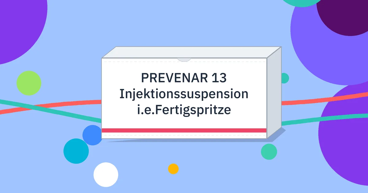 Symbolbild: Packung mit der Aufschrift PREVENAR 13 Injektionssuspension i.e.Fertigspritze (PZN 10131269) – Verfügbarkeit und Bezug in Apotheken in Frankfurt am Main