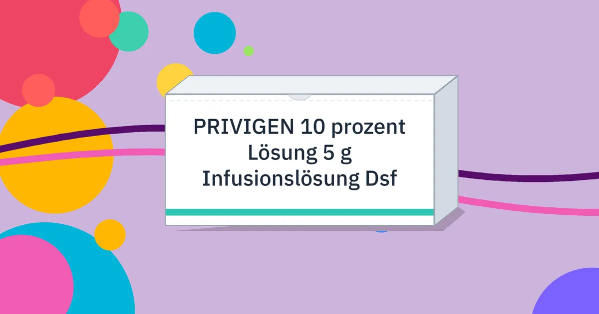 Symbolbild: Packung mit der Aufschrift PRIVIGEN 10 prozent Lösung 5 g Infusionslösung Dsf (PZN 12649639) – Verfügbarkeit und Bezug in Apotheken in Frankfurt am Main