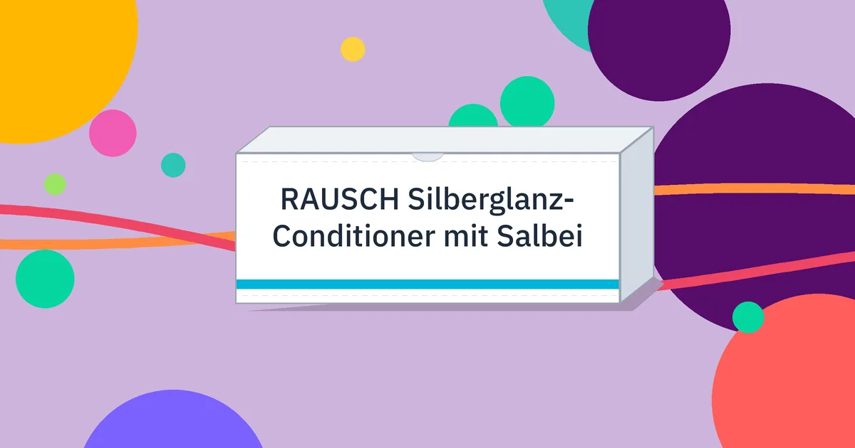 Symbolbild: Packung mit der Aufschrift RAUSCH Silberglanz-Conditioner mit Salbei (PZN 18742624) – Verfügbarkeit und Bezug in Apotheken in Frankfurt am Main