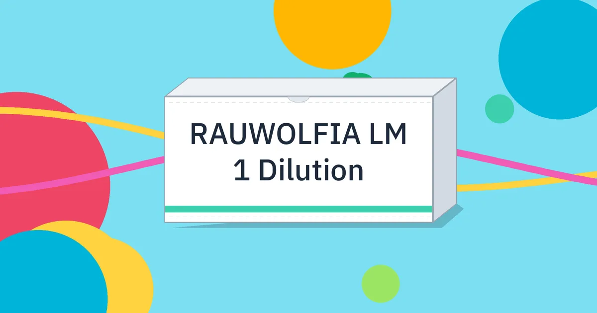 Symbolbild: Packung mit der Aufschrift RAUWOLFIA LM 1 Dilution (PZN 13046529) – Verfügbarkeit und Bezug in Apotheken in Frankfurt am Main