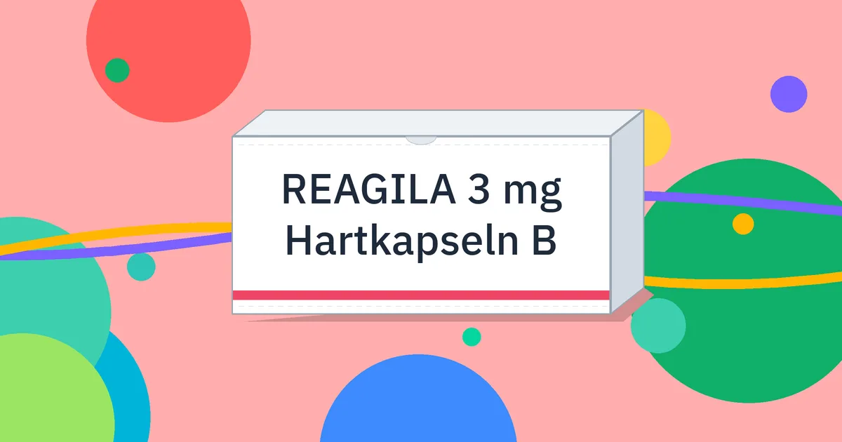 Symbolbild: Packung mit der Aufschrift REAGILA 3 mg Hartkapseln B (PZN 17449141) – Verfügbarkeit und Bezug in Apotheken in Frankfurt am Main