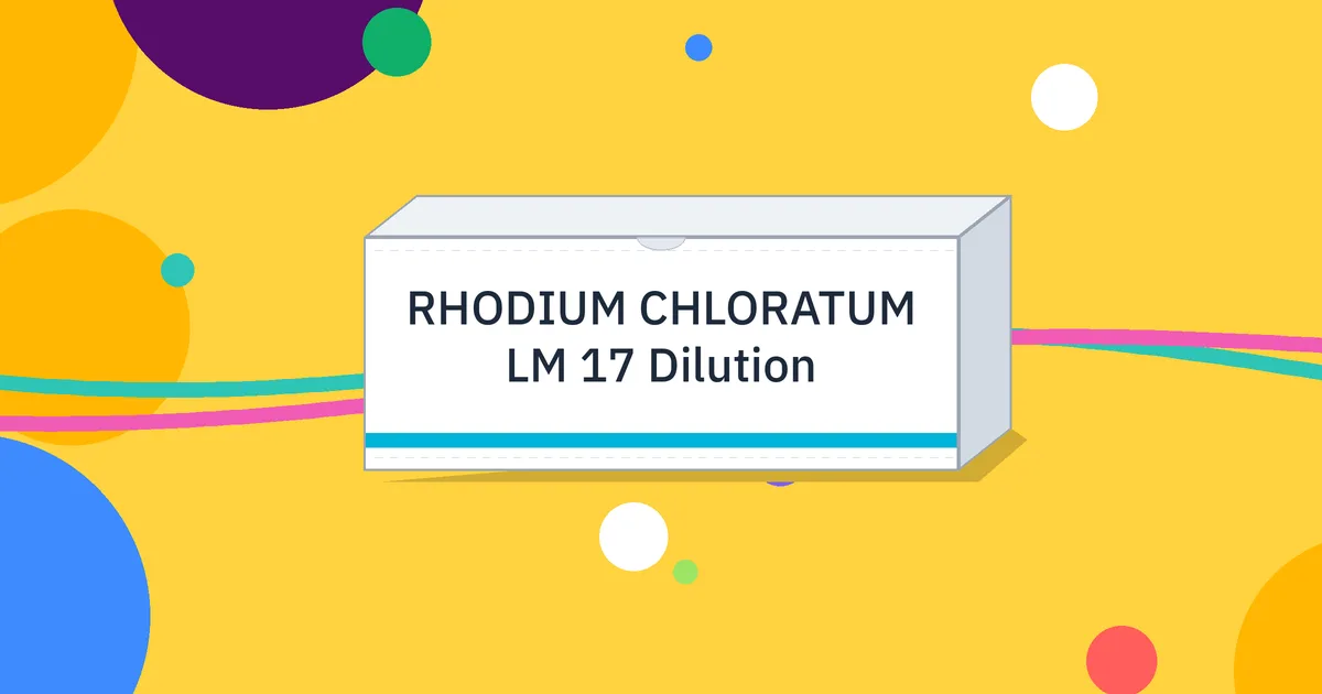 Symbolbild: Packung mit der Aufschrift RHODIUM CHLORATUM LM 17 Dilution (PZN 13049999) – Verfügbarkeit und Bezug in Apotheken in Frankfurt am Main