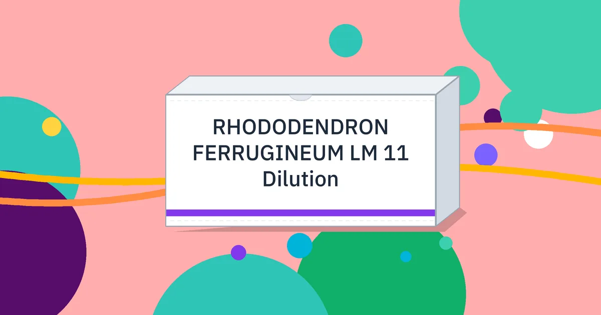Symbolbild: Packung mit der Aufschrift RHODODENDRON FERRUGINEUM LM 11 Dilution (PZN 13051306) – Verfügbarkeit und Bezug in Apotheken in Frankfurt am Main
