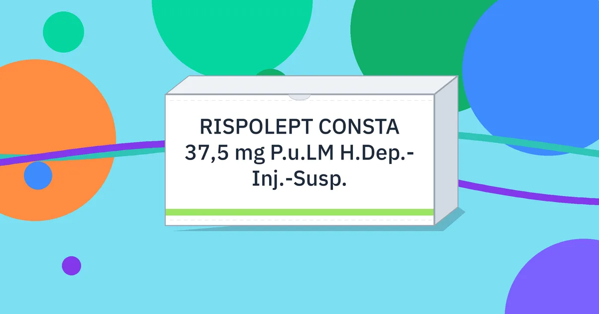 Symbolbild: Packung mit der Aufschrift RISPOLEPT CONSTA 37,5 mg P.u.LM H.Dep.-Inj.-Susp. (PZN 06567771) – Verfügbarkeit und Bezug in Apotheken in Frankfurt am Main