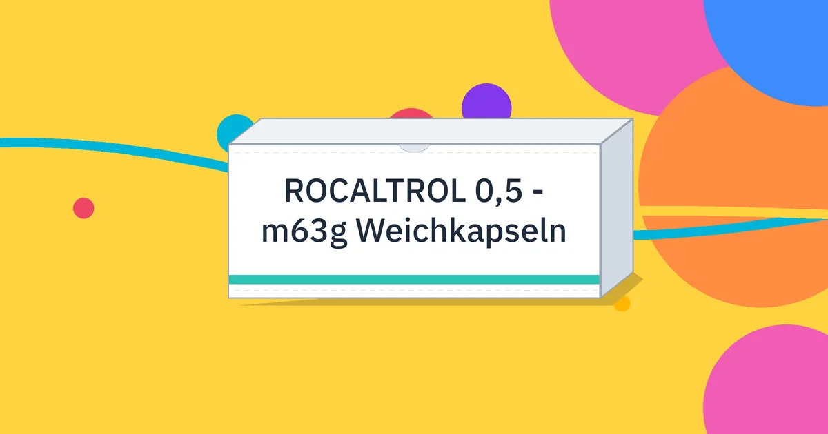 Symbolbild: Packung mit der Aufschrift ROCALTROL 0,5 -m63g Weichkapseln (PZN 02417572) – Verfügbarkeit und Bezug in Apotheken in Frankfurt am Main