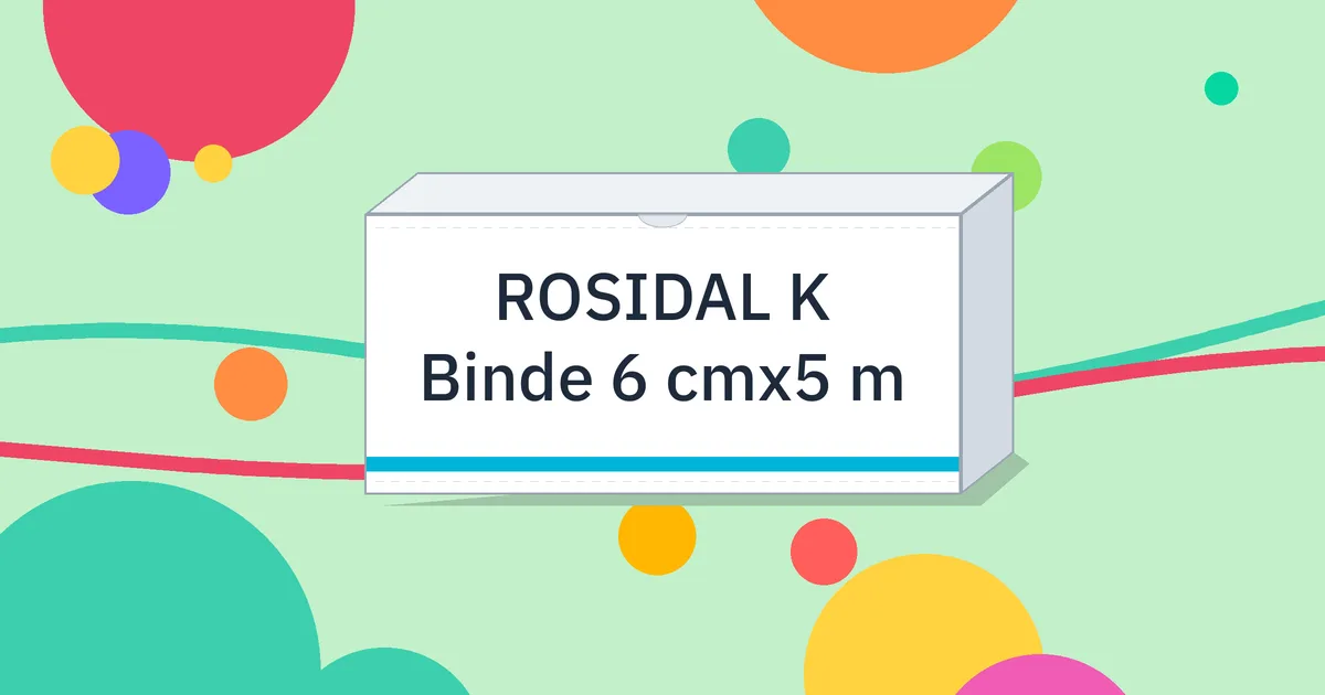 Symbolbild: Packung mit der Aufschrift ROSIDAL K Binde 6 cmx5 m (PZN 15998984) – Verfügbarkeit und Bezug in Apotheken in Frankfurt am Main